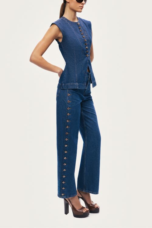 NOCTURNE Button-Front Denim Vest